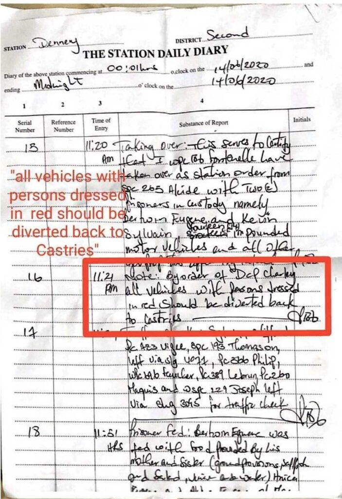 Leaked Dennery Police Station Daily Diary Under Investigation - The ...